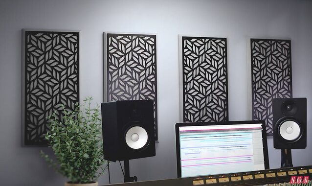 Auralex Acoustics Fusion24 diffuser absorber recording mixing studio ...